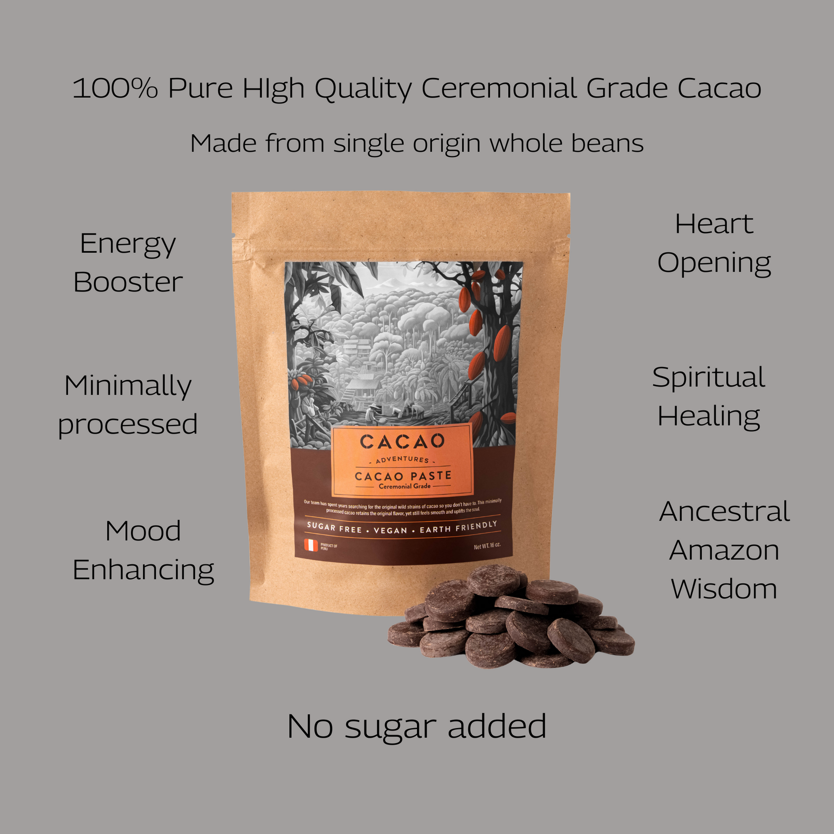 1 lb Ceremonial Grade Cacao – Cacao Adventures